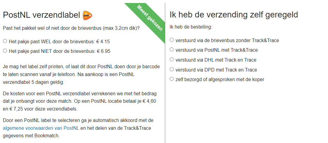 PostNL verzendlabel kopen